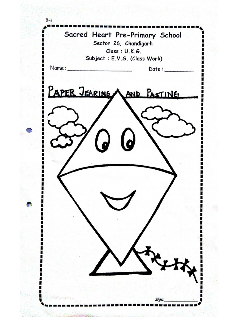 Paper Tearing & Pasting Worksheet | PDF