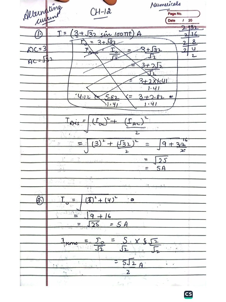 CH 12 Physics Numericals | PDF