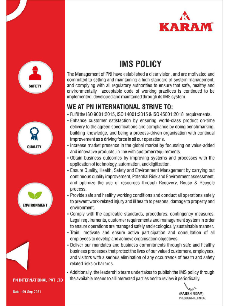 IMS Policy | PDF