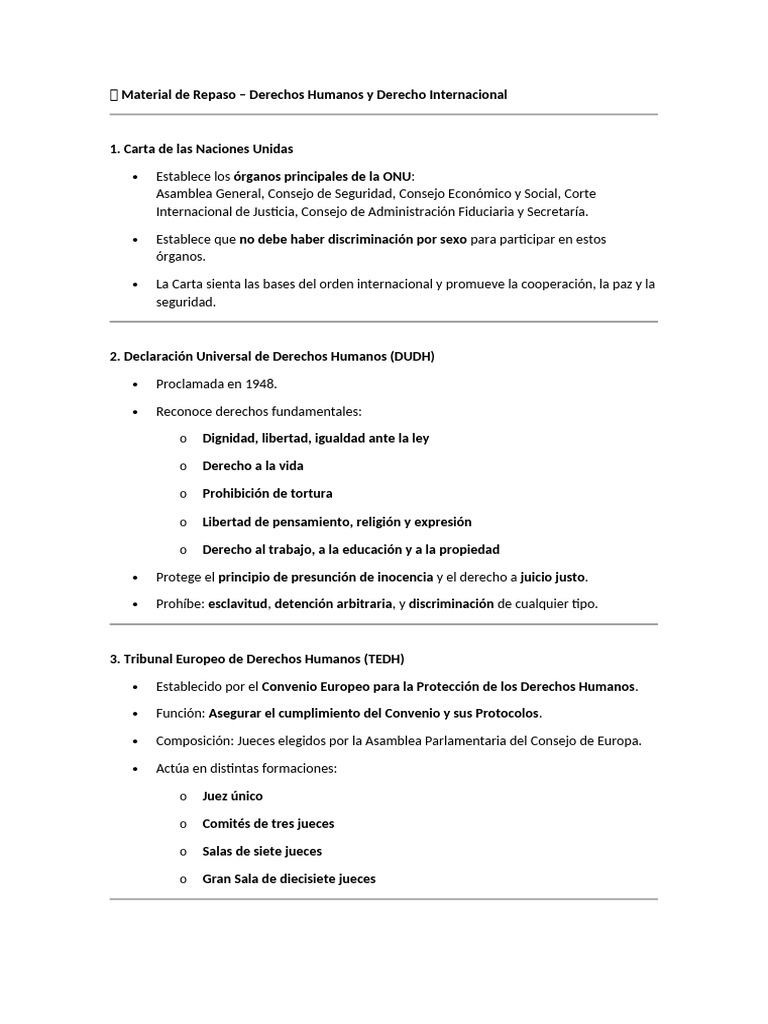 01.derechoshumanos Repaso | PDF | Derechos humanos | Justicia