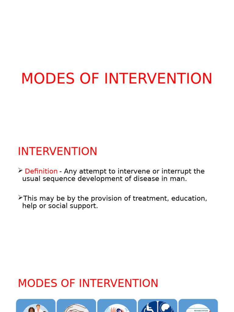 Modes of Health Intervention Strategies | PDF | Health Promotion ...