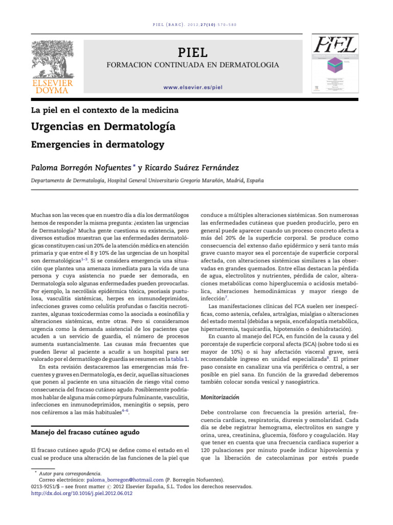 Urgencias Derma | PDF | Psoriasis | Alergia