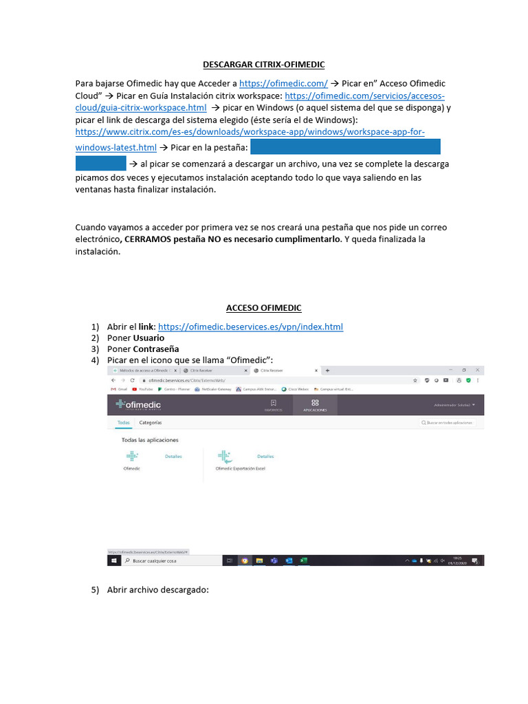 Manual de Descarga Citrix | PDF