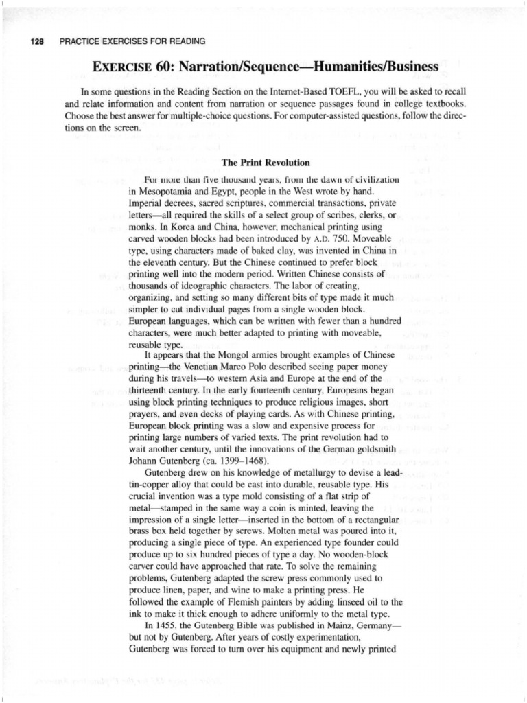 Practice Reading 60-The Print Revolution | PDF
