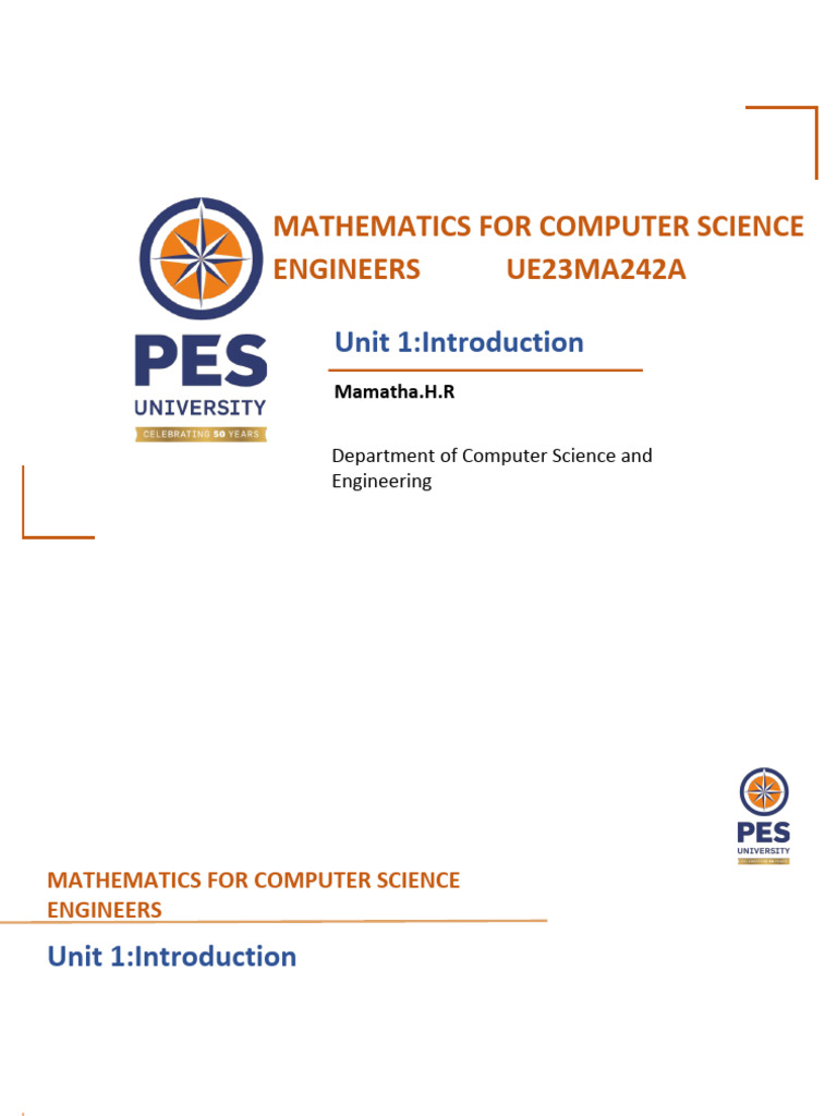 UE23MA242A-Unit1-Class 1-Introduction PDF | PDF | Regression Analysis ...