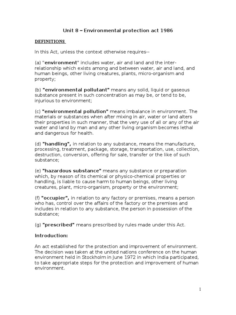 Environmental Pollution Act | Download Free PDF | Search And Seizure ...