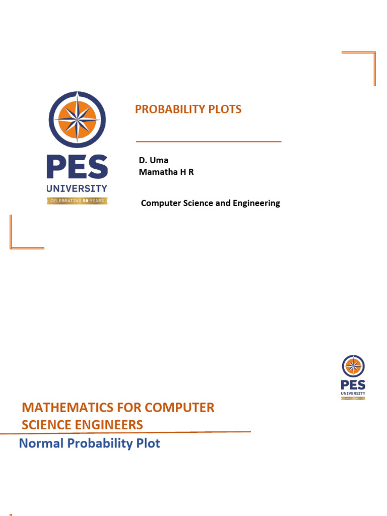 UE23MA242A-Unit1-Class 8-NORMAL PROBABILITY PLOTS PDF | PDF | Skewness | Mode (Statistics)