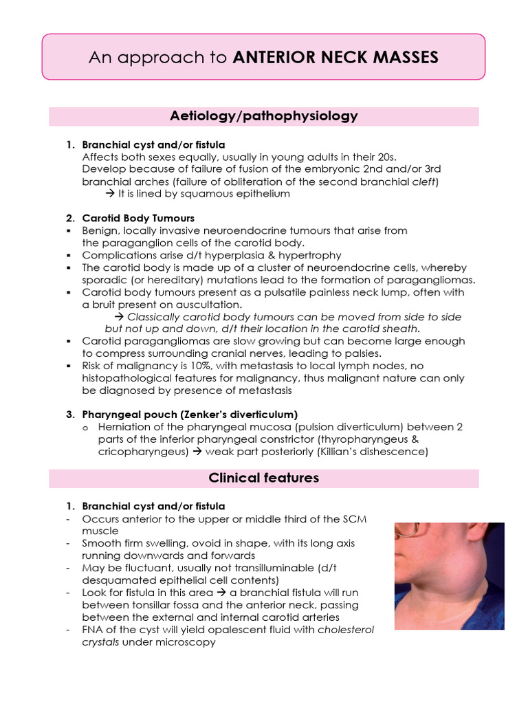 Anterior Neck Masses Osce | PDF | Thyroid | Medical Ultrasound