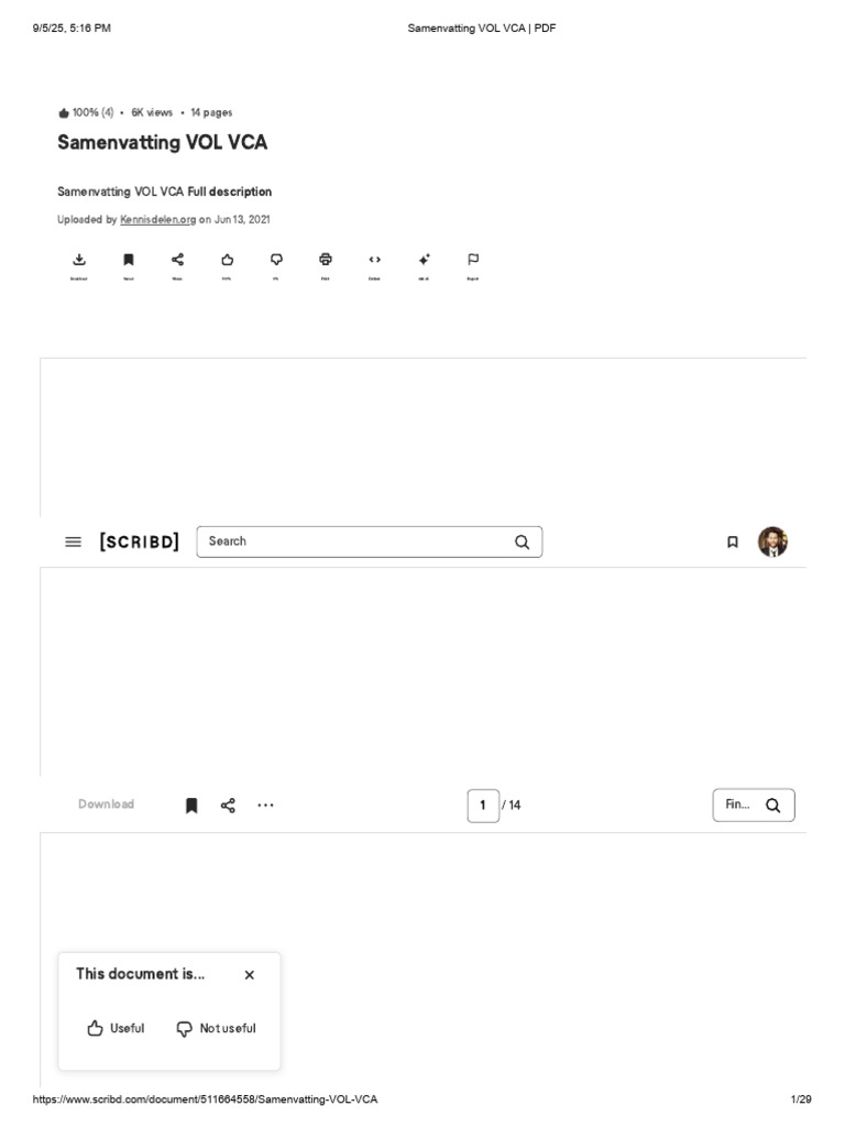 Samenvatting VOL VCA - PDF | PDF