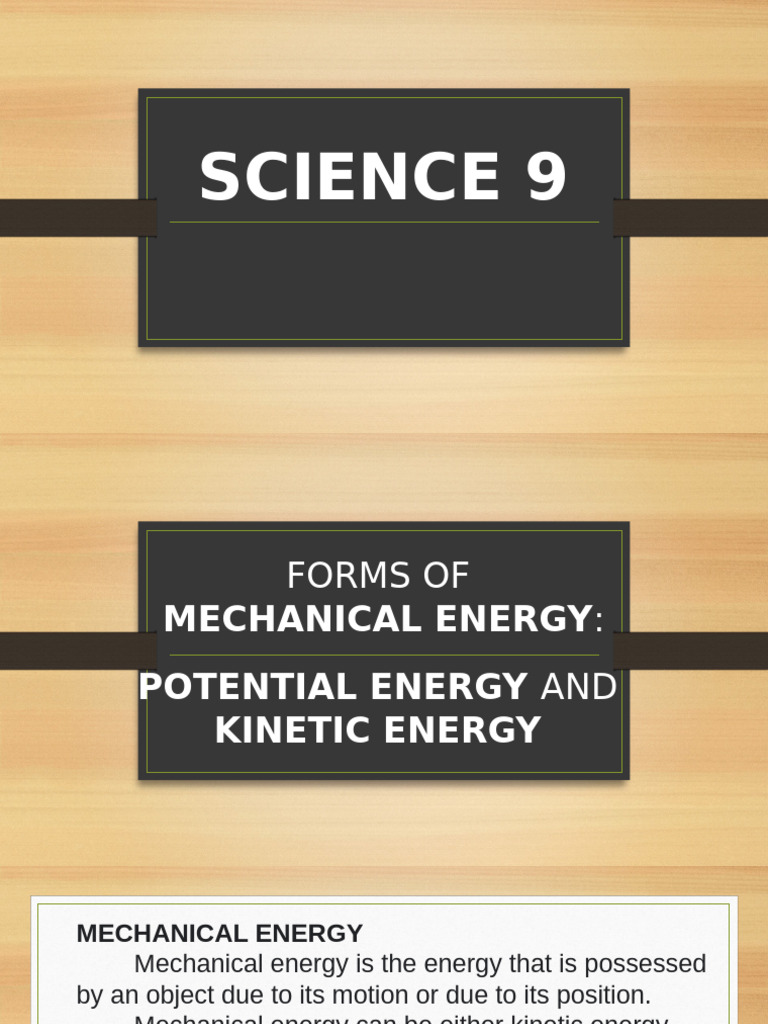 Lesson 8 - Mechanical Energy | PDF