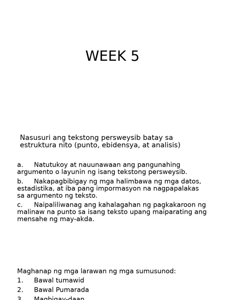 Week 5 | PDF