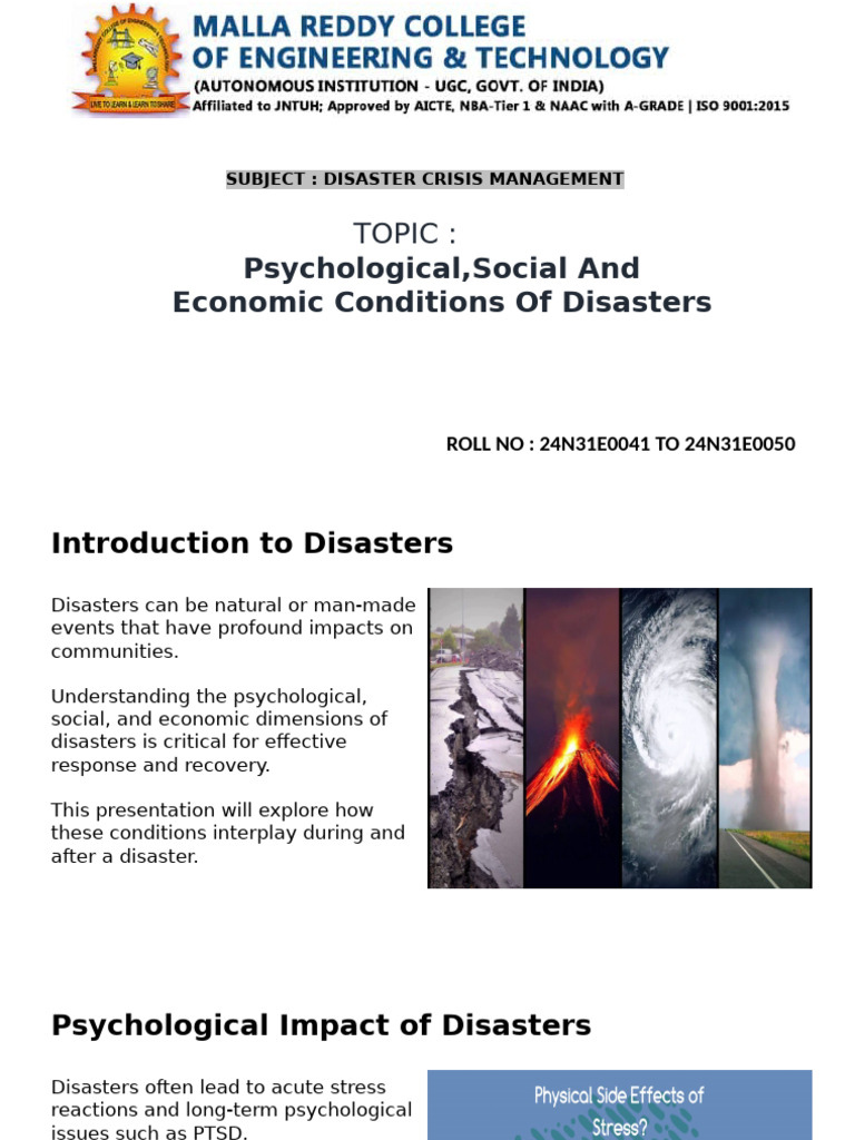 Disaster Crisis Management Insights | PDF | Psychological Resilience ...
