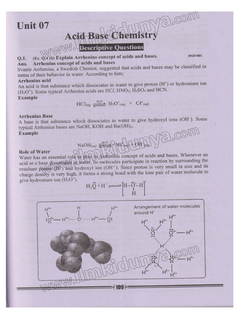 9th Class Chemistry Unique Notes New Syllabus 2025 Chapter 7 | PDF