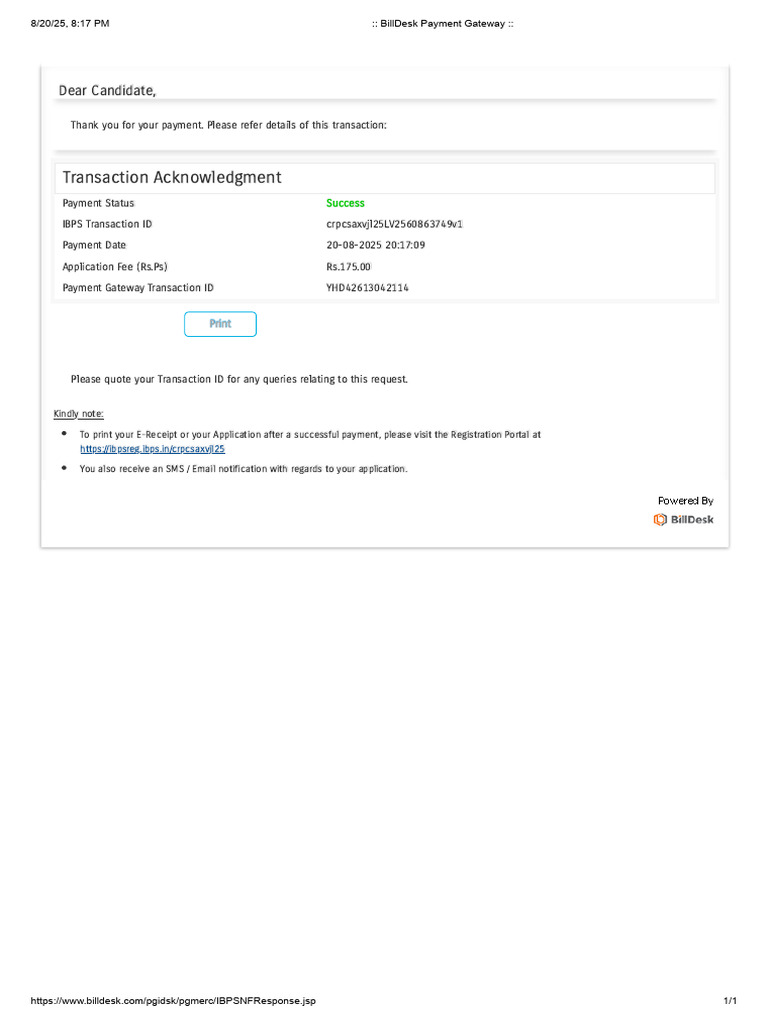BillDesk Payment Gateway | PDF