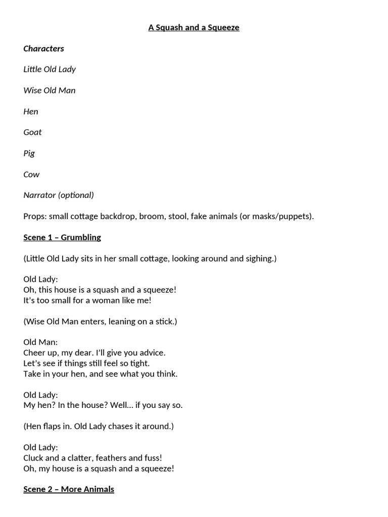 A Squash and A Squeeze | PDF