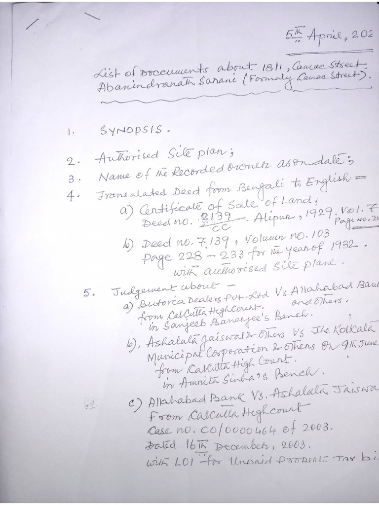 Synopsis Camac Street | PDF