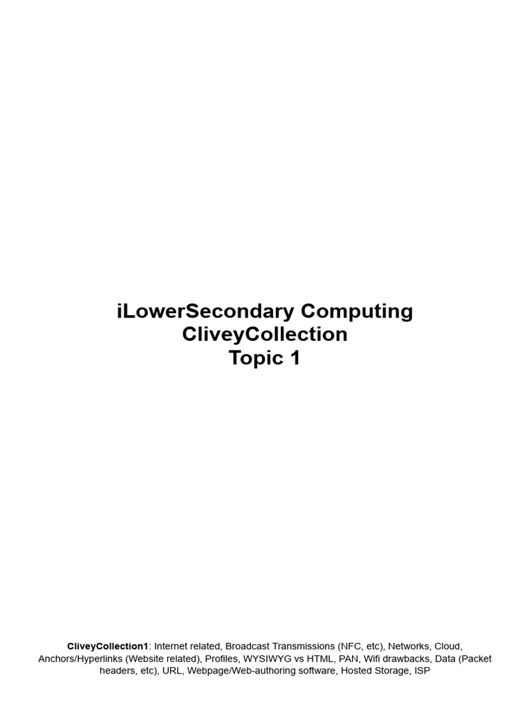 ILS Computing CliveyCollection 1 | PDF