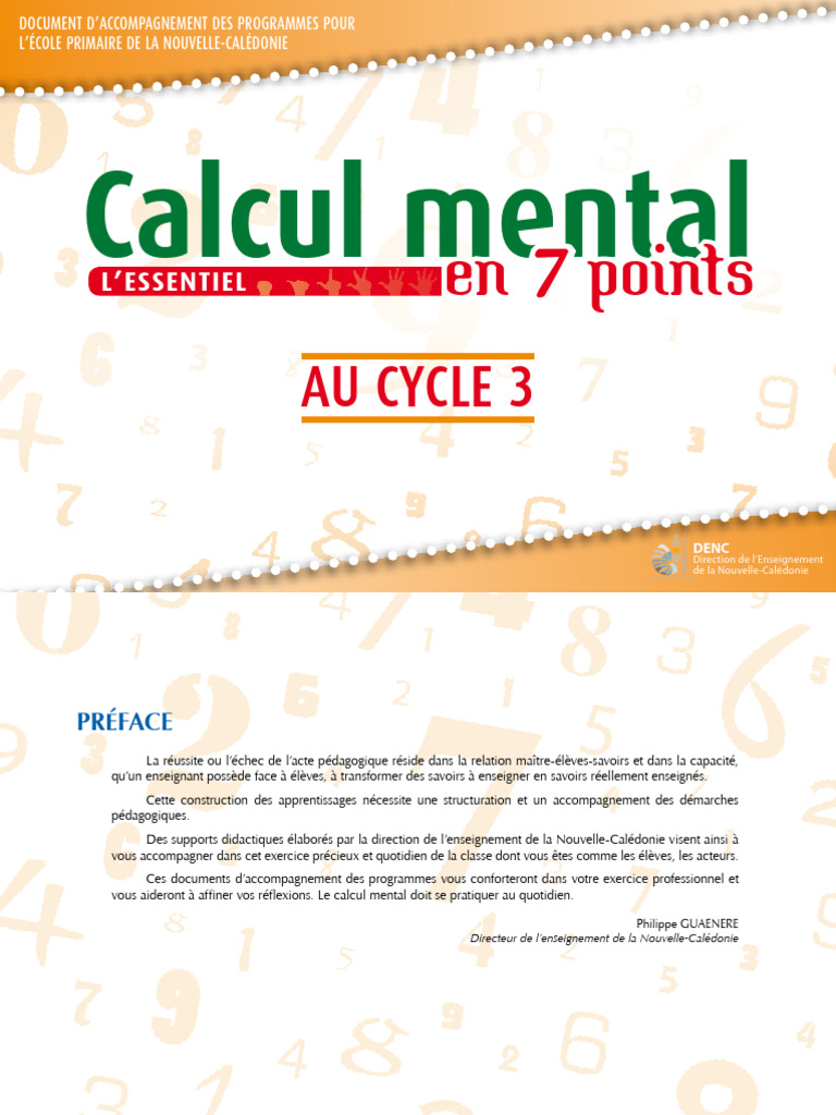 Maths Calcul Mental Cycle 3 | PDF | Pédagogie | Enseignement