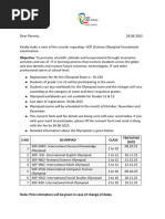 SOF Olympiad Date Sheet 2025-26-1 | PDF