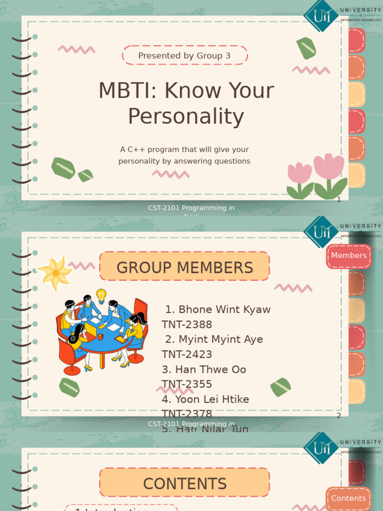 MBTI KnowYourPersonality Group 3 | PDF | Menu (Computing) | Computer ...