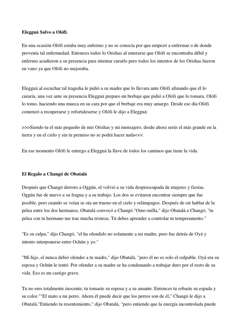 Patakies Yorubas | PDF | Religión y creencia | Naturaleza