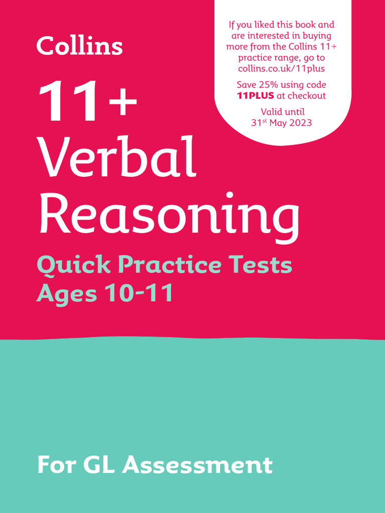 11++Verbal+Reasoning+Quick+Practice+Tests+Age+10 11+GL | PDF