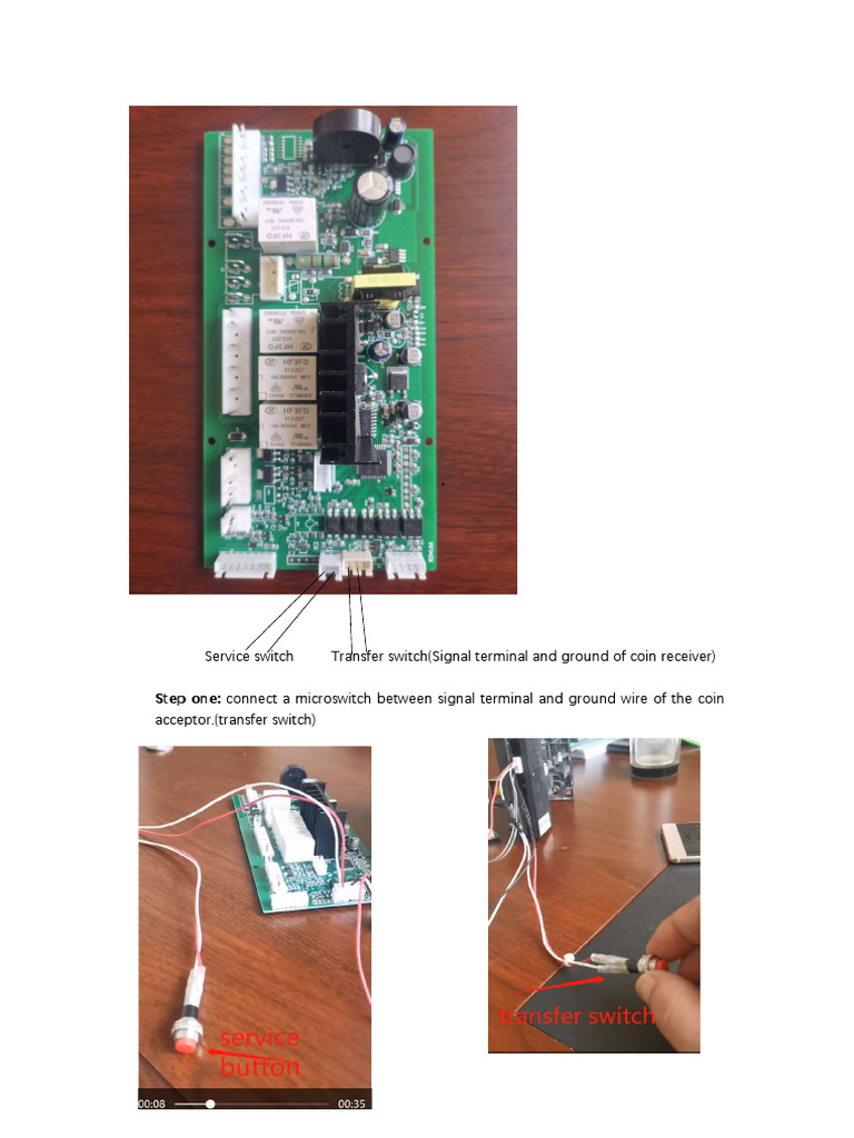 Coin Acceptor Transfer Switch Guide | PDF
