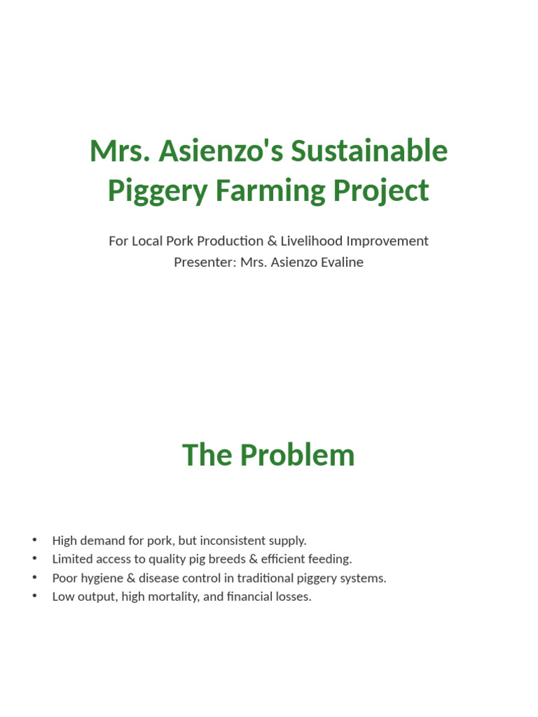 Piggery Project Proposal for PNG | PDF | Pig | Pork