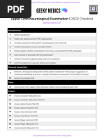 Lower Limb Neurological Examination OSCE Checklist Geeky Medics | PDF ...
