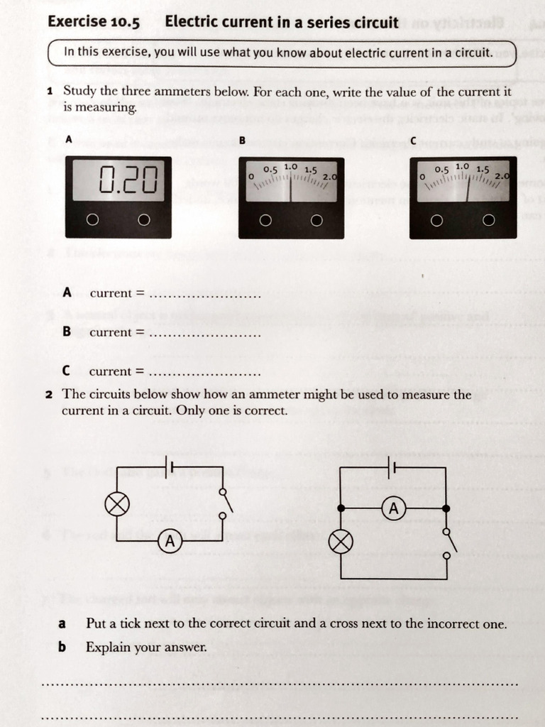 Electricity Worksheet | PDF