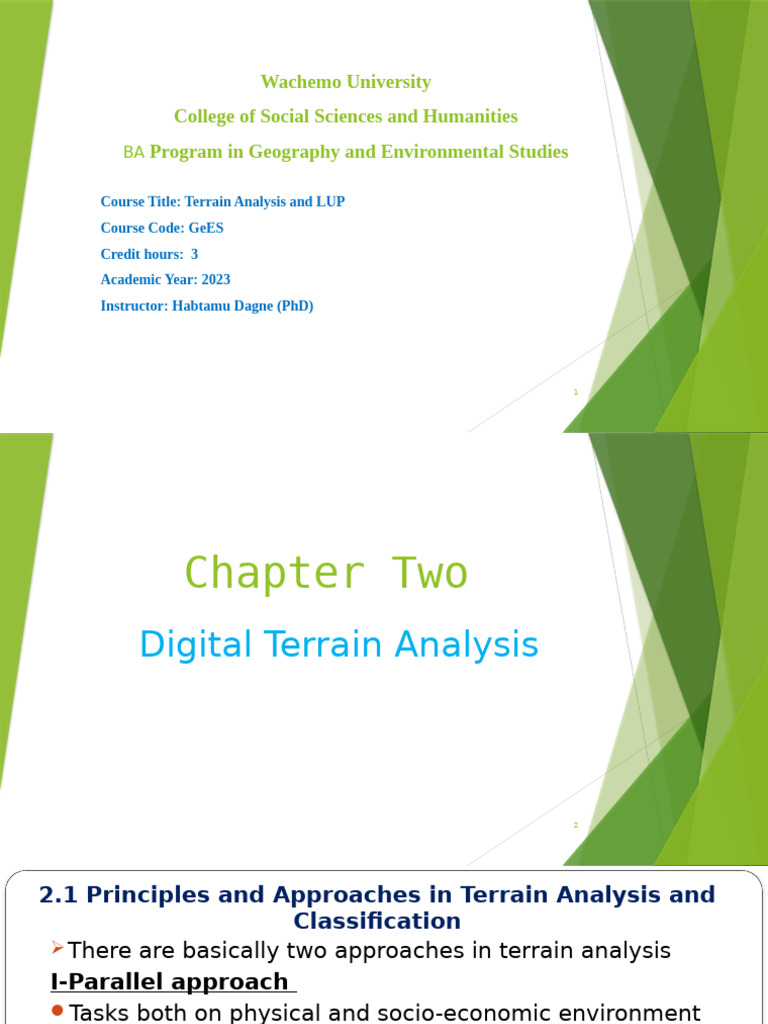 Terrain Analysis Techniques and Features | PDF | Drainage Basin | Stream