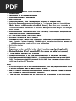 VFS Visa Checklist Detailed Subdocs | PDF | Receipt | Travel Visa