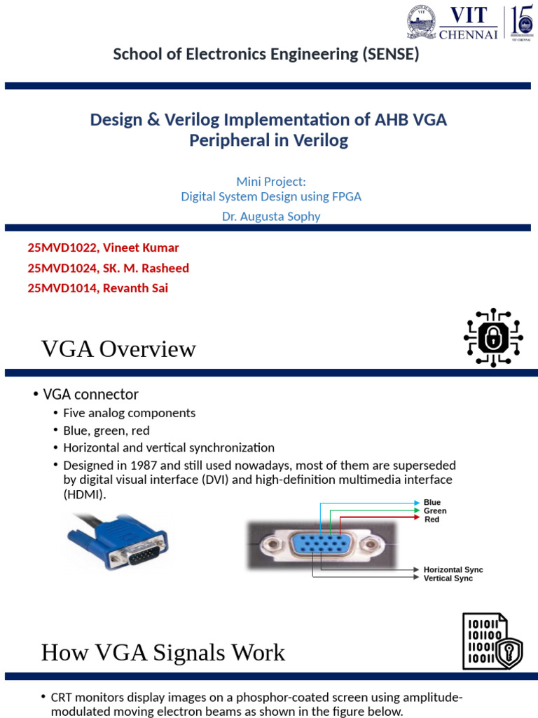 AHB VGA Peripheral Design in Verilog | PDF | Electrical Engineering | Video
