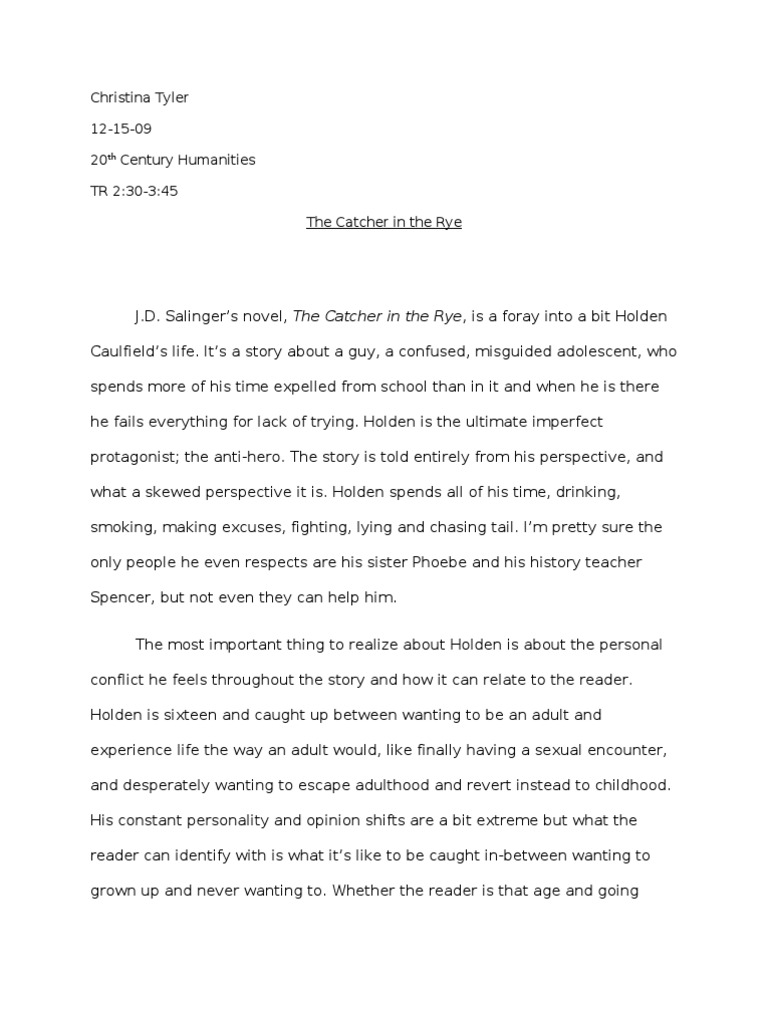 Catcher in The Rye | PDF | J. D. Salinger | Books