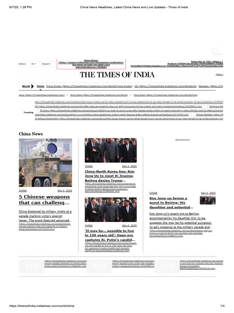 Latest China News and Updates | PDF | Diplomacy | Politics Of East Asia