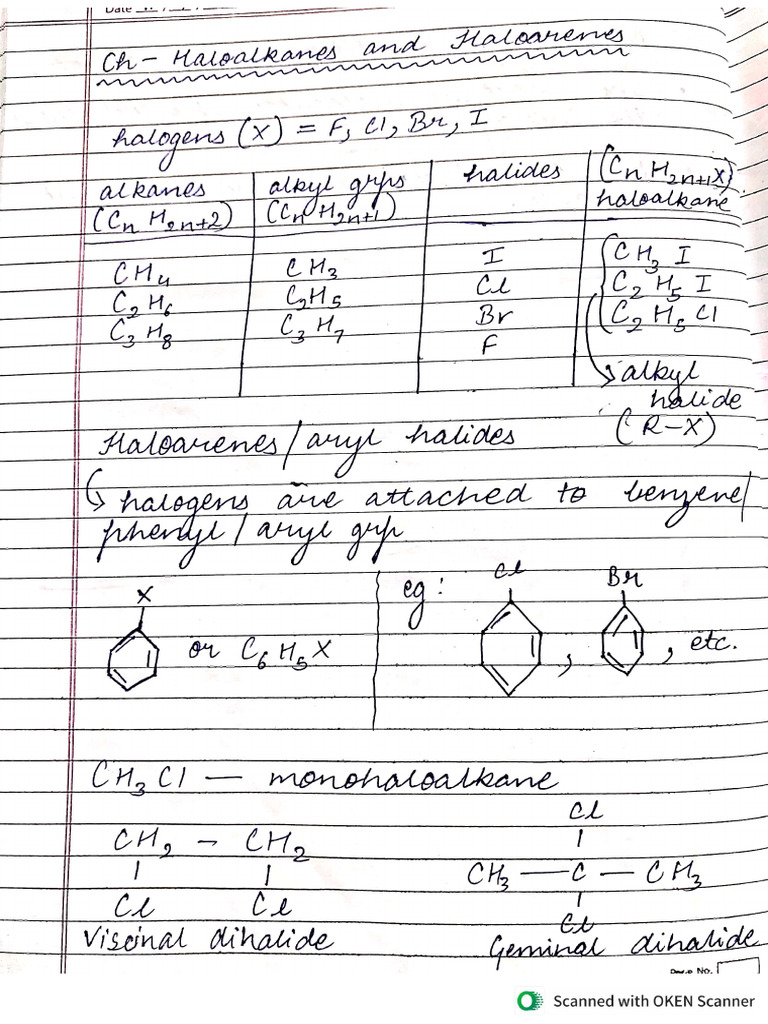 Halo Alkane and Halo Arenes | PDF
