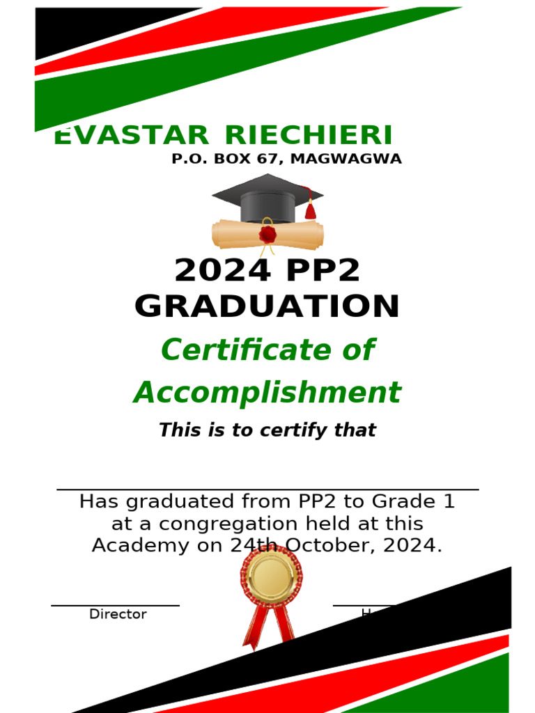 Evastar Ecd Graduation Certificate - Compress | PDF