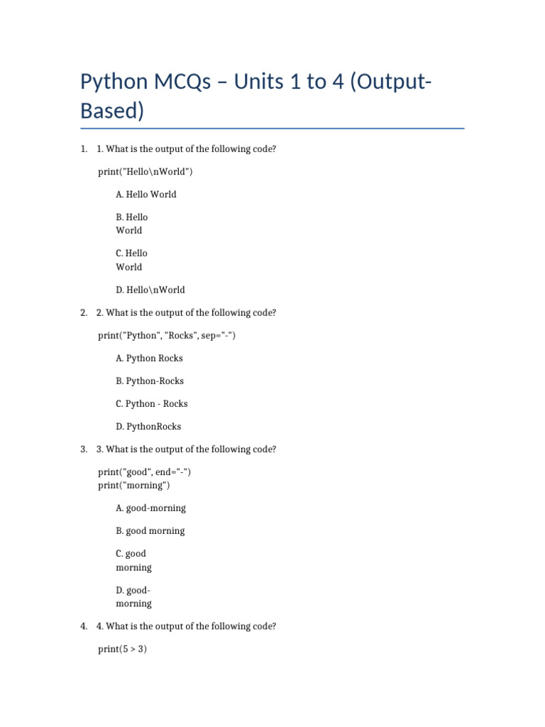 Python - MCQs - All - Topics For Final Exams When Needed | PDF | Chess Theory | Chess