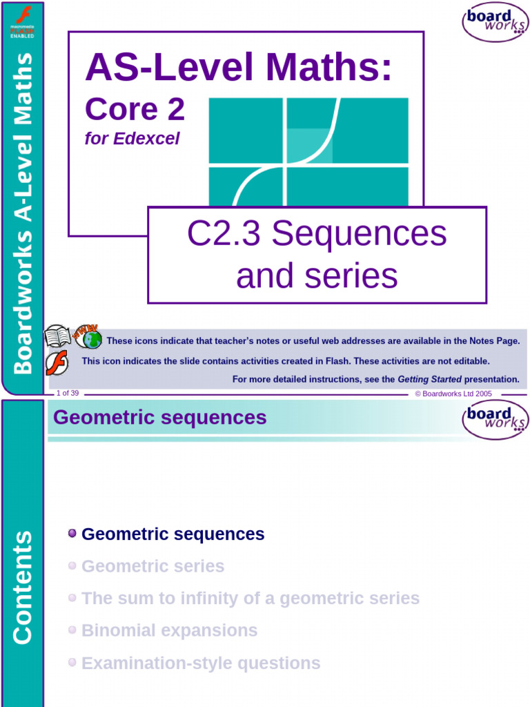 AS-Level Maths: Geometric Sequences & Series | PDF | Sequence ...