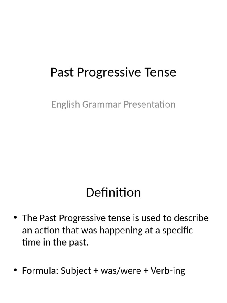 Understanding Past Progressive Tense | PDF