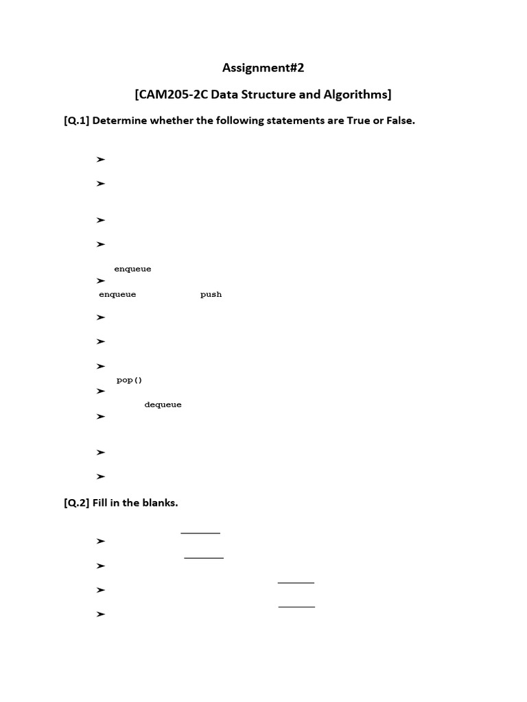 DSA Assignment#2 2025 | PDF | Queue (Abstract Data Type) | Computer Programming