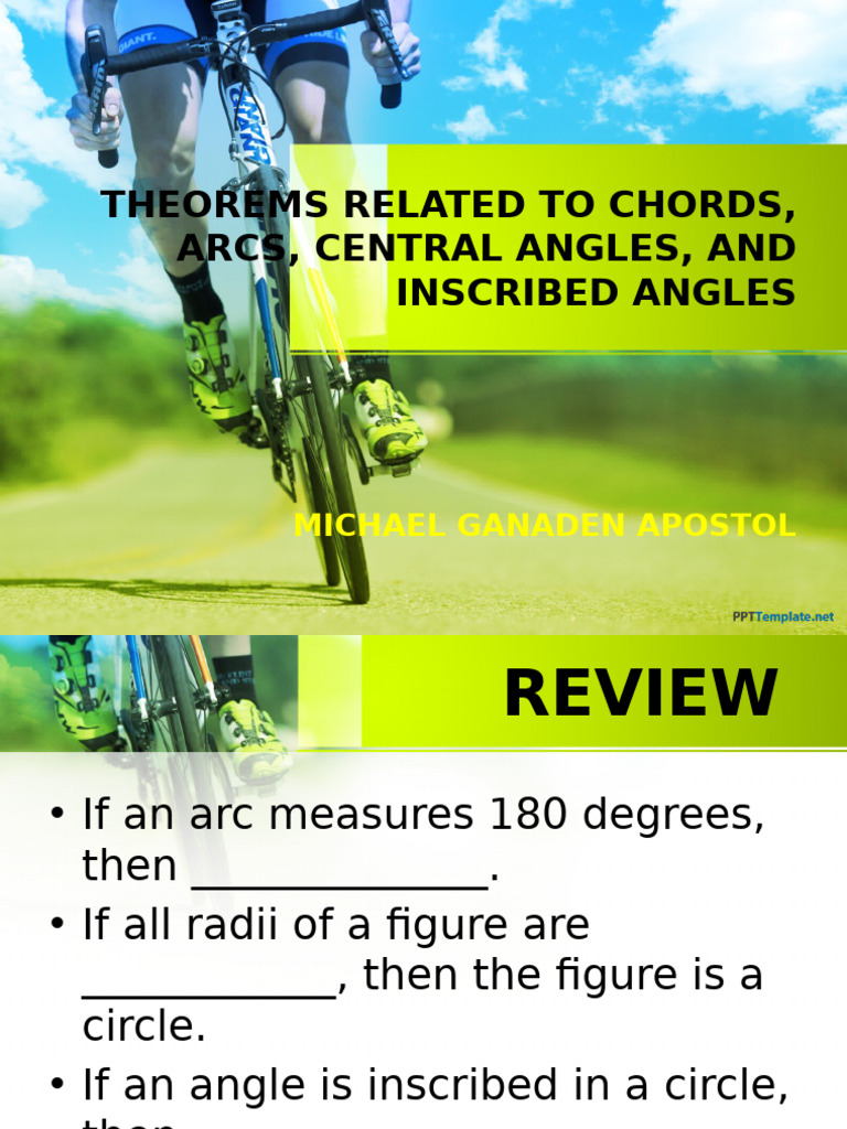 Theorems on Chords and Arcs | PDF | Circle | Angle