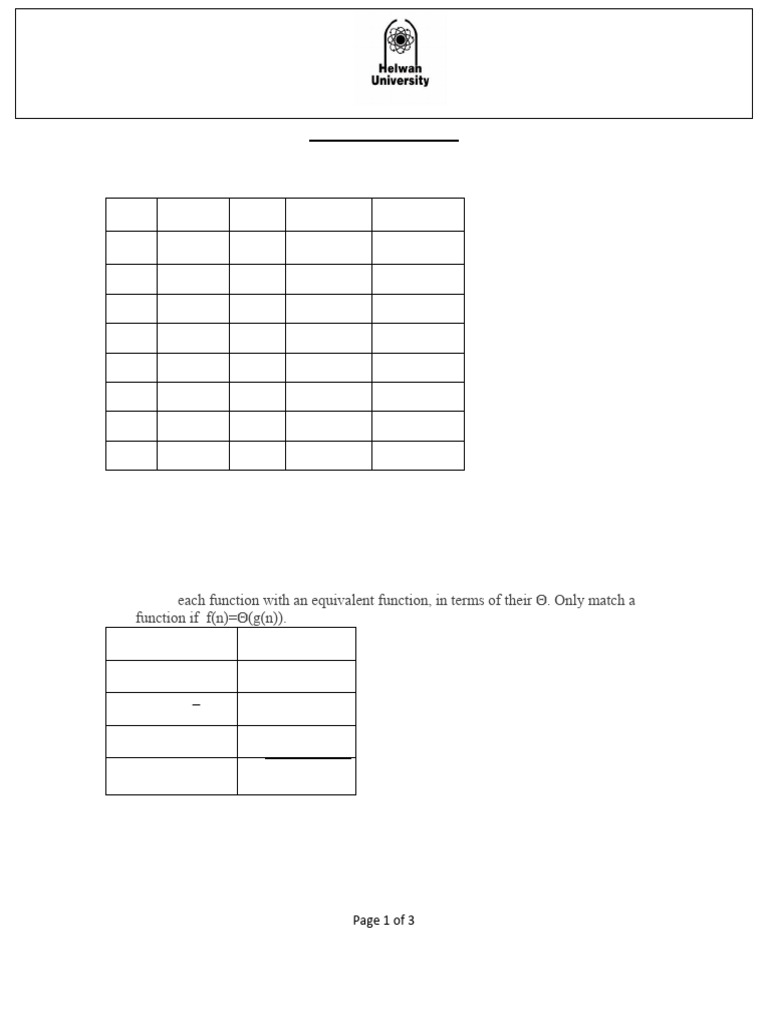 Algorithm Homework: Growth Functions & Analysis | PDF | Time Complexity ...