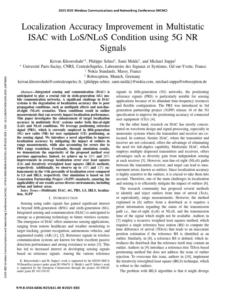 Enhancing Localization in Multistatic ISAC | PDF | Orthogonal Frequency ...