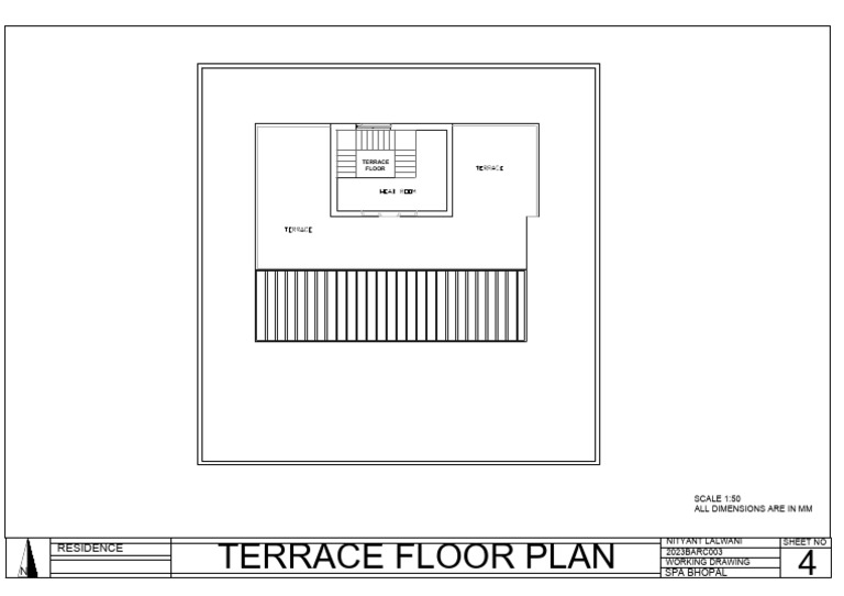 Terrace Floor Plan for Residence | PDF