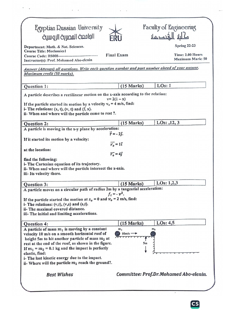 Mech 2 Final. | PDF