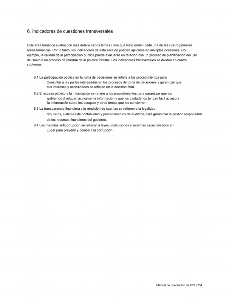Gfi Guidence Manual Part 2-6 Cross Cutting Issues Indicators | PDF ...