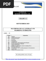 Maths Lit Grade 12 2025 P1 Memorandum | PDF | Accuracy And Precision ...
