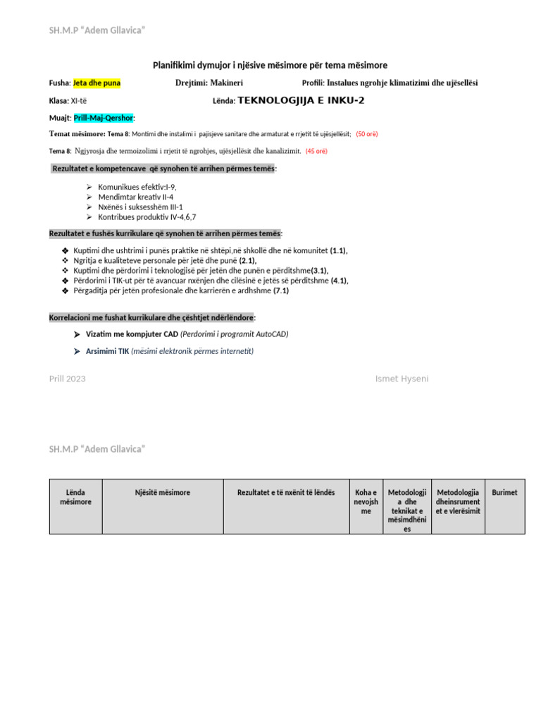 Prill Maj Qershor Teknologji e Nku 2 1 | PDF
