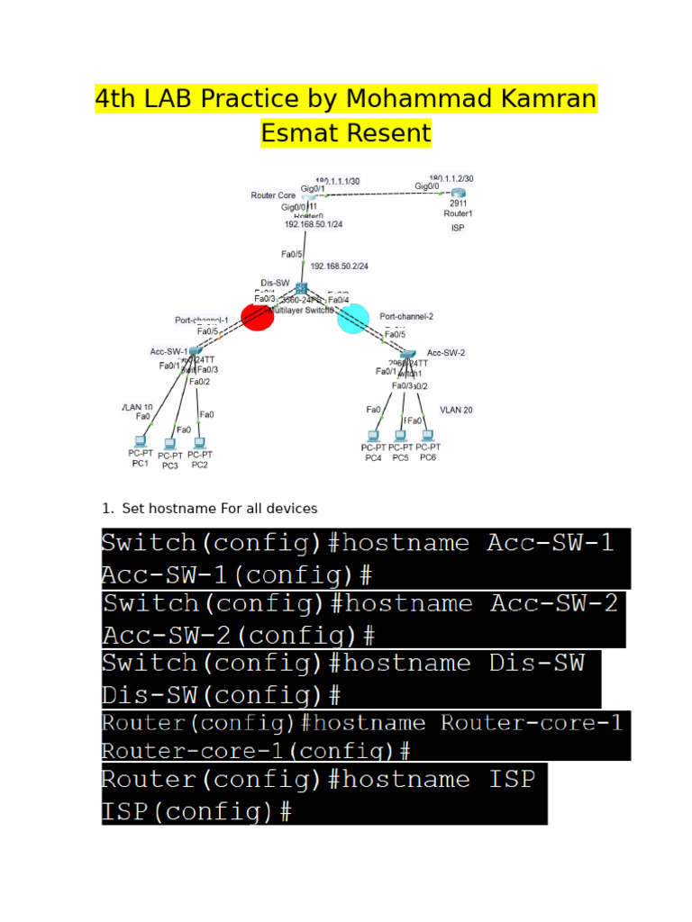 VLAN Configuration and DHCP Setup Guide | PDF